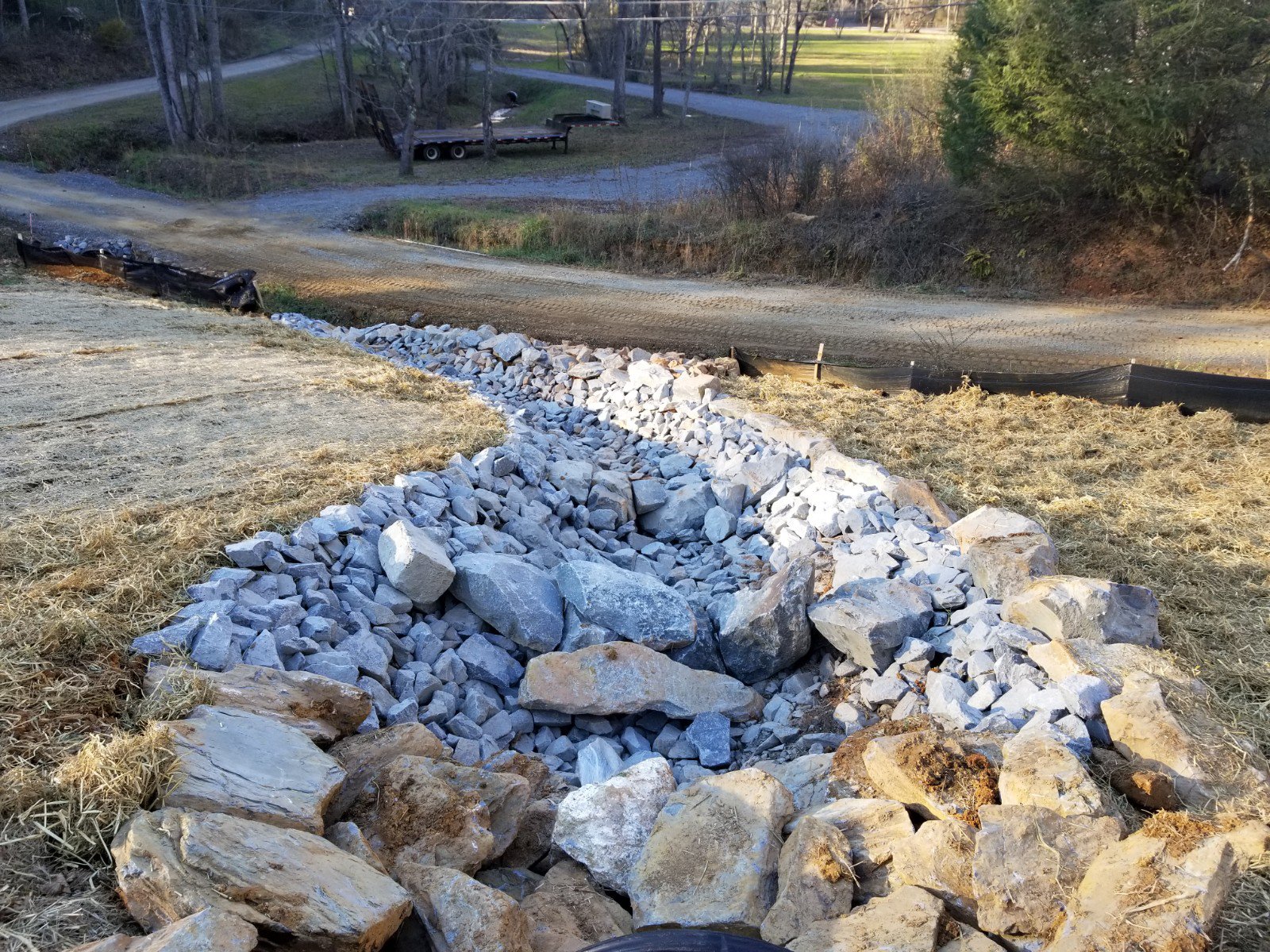 Pond Overflow Ditch – RC Grading